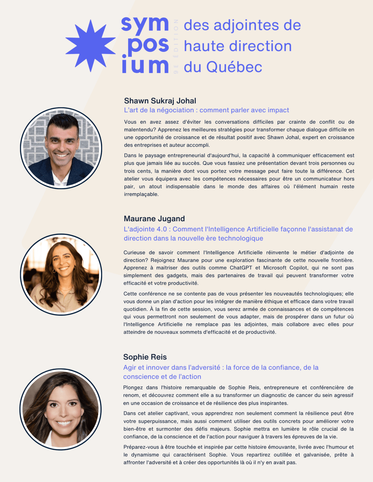 Symposium des Adjointes de haute direction du Québec 2024 | L'indispensable